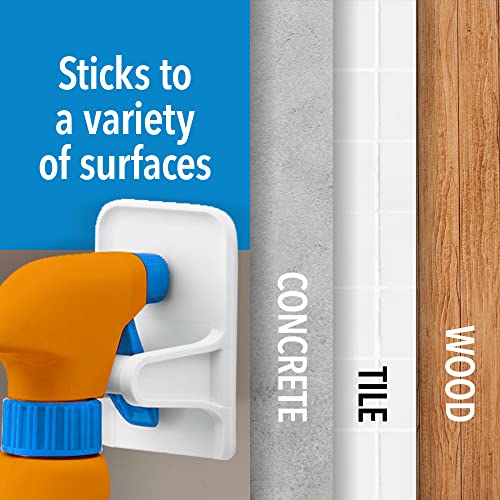 [6 Pack] Wall Mount Spray Bottle Holder to Create Storage Space - Easy to Install Spray Bottle Hanger - Strong Hold Spray Bottle Holder Wall Mount to a Variety of Surfaces - Spray Bottle Wall Holder