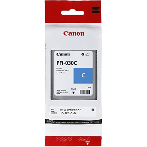 Canon PFI-030 Pigment Ink Tank Kit for Select imagePROGRAF PRO Series, Includes Matte Black/Black/Magenta/Cyan/Yellow