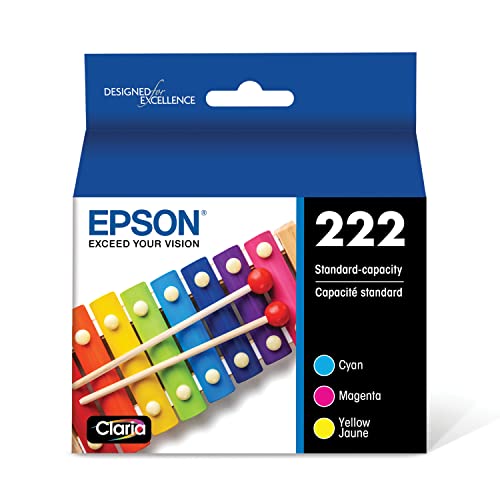 Epson T222 Color Combo Ink Cartridges, Standard Capacity