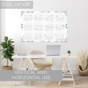 Simplified 2023 Yearly Wall Calendar - Double Sided Large 24" x 36” Calendar For Easy 12 Month Planning - Flexible Vertical or Horizontal Calendar For Your Office & Home