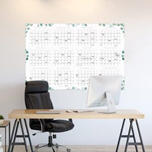 Simplified 2023 Yearly Wall Calendar - Double Sided Large 24" x 36” Calendar For Easy 12 Month Planning - Flexible Vertical or Horizontal Calendar For Your Office & Home