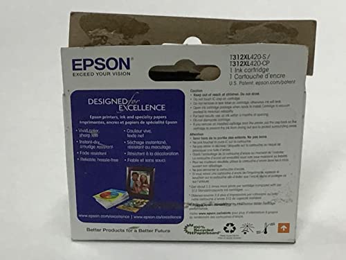 EPSON T312 Claria Photo HD -Ink High Capacity Yellow -Cartridge (T312XL420-S) for select Epson Expression Photo Printers