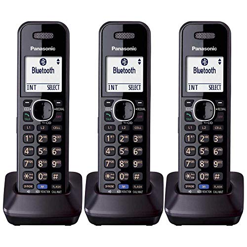 Panasonic KXTGA950B Dect 6.0 Handset 2-Line Landline Cordless Expansion Handset (3-Pack)