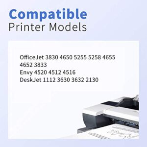 63XL Ink Cartridges Black Color Combo Pack Remanufactured Ink Cartridge Replacement for HP 63 XL for OfficeJet 4650 3830 5258 5255 4652 Envy 4520 4512 Printer 63XL HP63 HP63XL