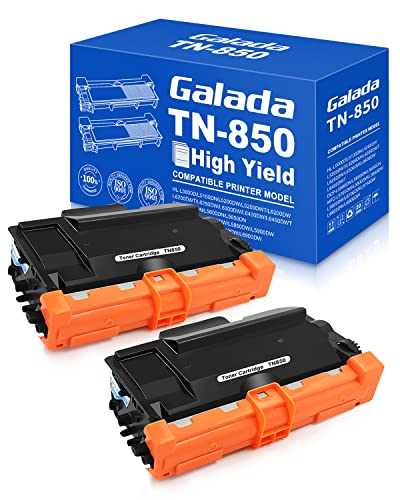 GALADA Compatible Toner Cartridge Replacement for Brother TN850 TN-850 TN820 TN-820 TN-880 for Brother HL-L6200DW HL-L6200DWT MFC-L5850DW MFC-L5900DW L5200DW L5700DW Printer (Black High Yield 2 Pack)