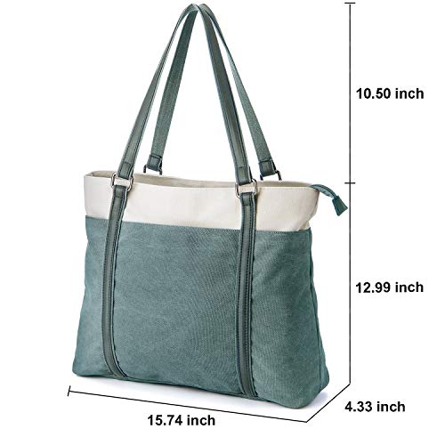 Women's Work Bag with Laptop Compartment Zipper Pockets Teacher Totes Purse