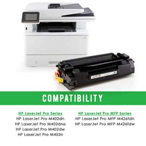 LINKYO Compatible Toner Cartridge Replacement for HP 26A CF226A (Black, 2-Pack)