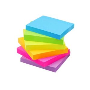 early buy sticky notes 6 bright color 6 pads self-stick notes 3 in x 3 in, 100 sheets/pad