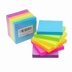 Early Buy Sticky Notes 6 Bright Color 6 Pads Self-Stick Notes 3 in x 3 in, 100 Sheets/Pad