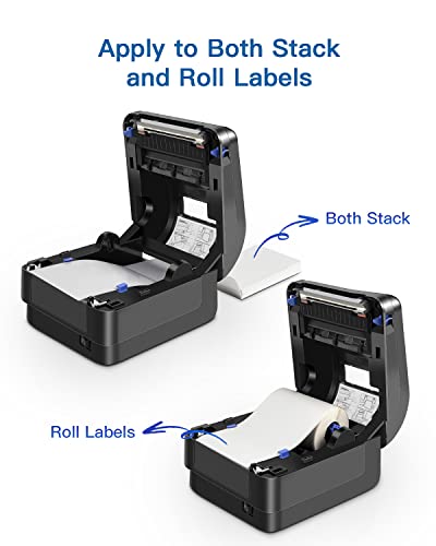 POLONO Label Printer, PL420 4x6 Thermal Printer, High-Speed Shipping Label Printer, Commercial Direct Thermal Printer, 2.25”x1.25” Direct Thermal Label, Perforated Sticker Labels