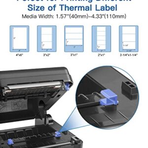 POLONO Label Printer, PL420 4x6 Thermal Printer, High-Speed Shipping Label Printer, Commercial Direct Thermal Printer, 2" Red Circle Thermal Sticker Labels, Self-Adhesive Stickers Labels