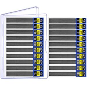 morepack 240 pieces lead refills with plastic box,0.7 mm hb,break resistant mechanical pencil refills,20 tubes