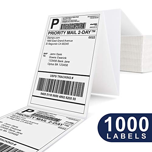 POLONO Label Printer, PL420 4x6 Thermal Printer, High-Speed Shipping Label Printer, Commercial Direct Thermal Printer, 4" x 6" Direct Thermal Shipping Label (Pack of 1000)