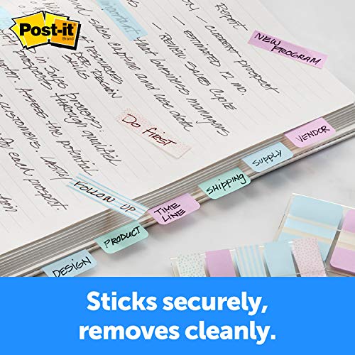 Post-it Durable Tabs, 36/pack, 24/case, 1 in Wide, Gradient Blue, Pink, Clear (686-GRDNT)