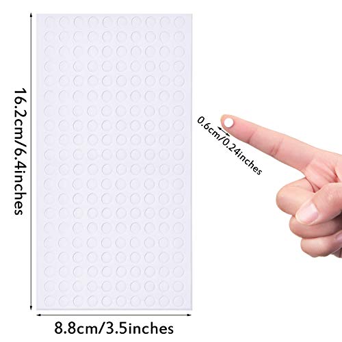 2400 Pieces Foam Dots Dual-Adhesive 3D Foam Tapes Foam Pop Dots Adhesive Mount for Craft DIY Art or Office Supplies, 12 Sheets, Round (0.24 Inch)