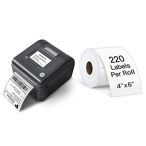 POLONO Label Printer, PL420 4x6 Thermal Printer, High-Speed Shipping Label Printer, Commercial Direct Thermal Printer, Shipping Label, 4 x 6 Direct Thermal Labels, 220 Labels/Roll