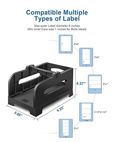 POLONO Label Printer, PL420 4x6 Thermal Printer, High-Speed Shipping Label Printer, Commercial Direct Thermal Printer, Label Holder, Thermal Label Holder for Fan-Fold and Roll Labels