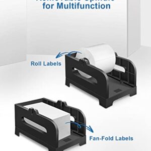 POLONO Label Printer, PL420 4x6 Thermal Printer, High-Speed Shipping Label Printer, Commercial Direct Thermal Printer, Label Holder, Thermal Label Holder for Fan-Fold and Roll Labels