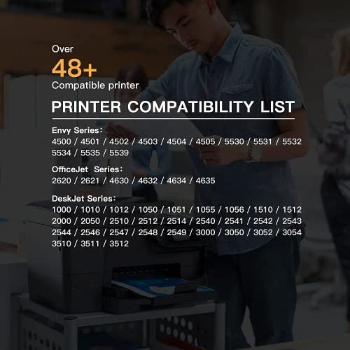 E-Z Ink (TM Remanufactured Ink Cartridge Replacement for HP 61XL 61 XL High Yield for HP Envy 4500 4502 5530 DeskJet 2512 1512 2542 2540 2544 3052a 1055 2548 OfficeJet 4630 Printer (2 Black,2Pack)