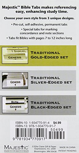 Majestic Traditional Silver-Edged Bible Tabs