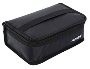 mier portable thermal insulated cooler bag mini lunch bag for kids, black