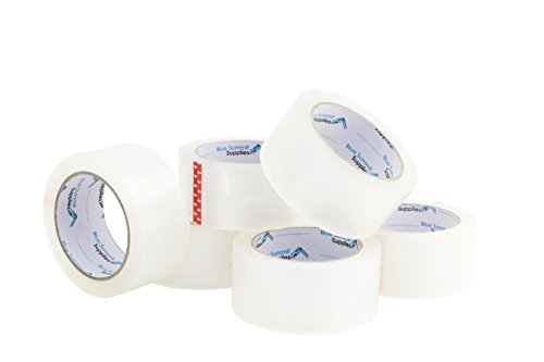 Heavy Duty Packaging Tape, Clear Packing Tape Designed for Moving Boxes, Shipping, Office, and Storage, Commercial Grade 2.7mil Thickness, 60 Yards Length, 360 Total Yards