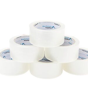 Heavy Duty Packaging Tape, Clear Packing Tape Designed for Moving Boxes, Shipping, Office, and Storage, Commercial Grade 2.7mil Thickness, 60 Yards Length, 360 Total Yards