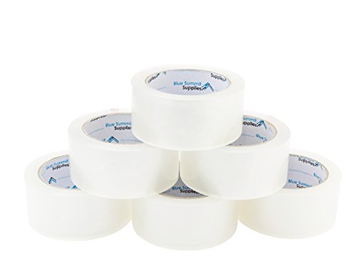 Heavy Duty Packaging Tape, Clear Packing Tape Designed for Moving Boxes, Shipping, Office, and Storage, Commercial Grade 2.7mil Thickness, 60 Yards Length, 360 Total Yards