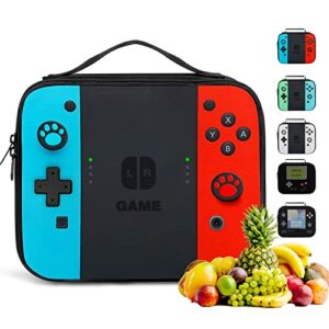 jiraikei insulated lunch box for boys girls, game lunch bag for school work office travel picnic hiking beach, waterproof leakproof portable fits most lunch bento boxes