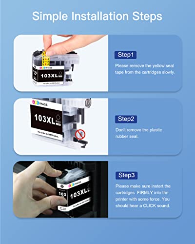 GPC Image Compatible Ink Cartridge Replacement for Brother LC103 XL LC101 LC103XL LC101BK Compatible with MFC-J870DW MFC-J475DW MFC-j470DW MFC-J450DW MFC-J875DW MFC-J6920DW Printer Tray (10 Pack)