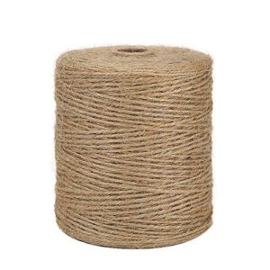 tenn well natural jute twine, 3ply 984feet arts and crafts jute rope industrial packing materials packing string for gifts, diy crafts, decoration, bundling, gardening and recycling