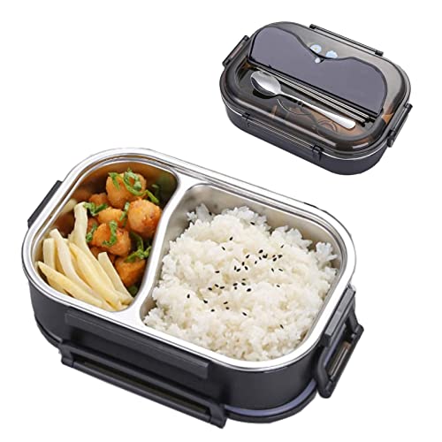 Tinaforld 304 Stainless Steel Thermal Lunch Box Leakproof Food Storage Containers, Bento Box for Adults,Men,Women