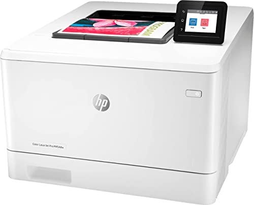 HP Color Laserjet Pro M454dw Wireless Laser Printer, Double-Sided, Mobile Printing, 28 ppm, 250-Sheet, Built-in Wi-Fi, Security Features, Bundle with JAWFOAL Printer Cable