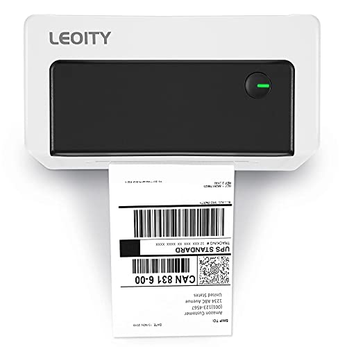 Leoity Thermal Label Printer, Shipping Label Printer for UPS, USPS, USB Connected Commercial Direct Label Maker Compatible with Shopify, Ebay, Amazon&Etsy-Windows&Mac Systems Supported (Not Bluetooth)