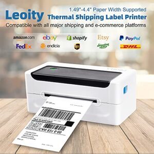 Leoity Thermal Label Printer, Shipping Label Printer for UPS, USPS, USB Connected Commercial Direct Label Maker Compatible with Shopify, Ebay, Amazon&Etsy-Windows&Mac Systems Supported (Not Bluetooth)