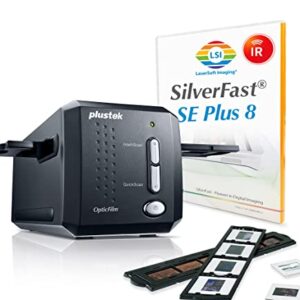 Plustek OpticFilm 8200i SE , 35mm Film & Slide Scanner. 7200 dpi / 48-bit Output. Integrated Infrared Dust/Scratch Removal. Bundle Silverfast SE Plus 8.8 , Support Mac and PC.