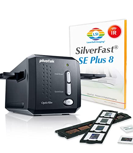 Plustek OpticFilm 8200i SE , 35mm Film & Slide Scanner. 7200 dpi / 48-bit Output. Integrated Infrared Dust/Scratch Removal. Bundle Silverfast SE Plus 8.8 , Support Mac and PC.