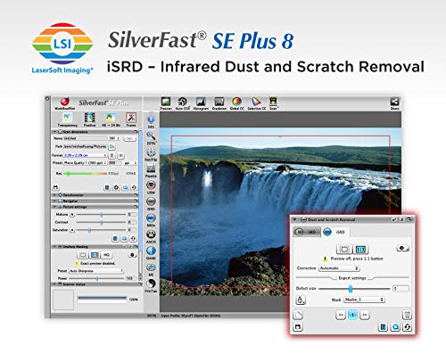 Plustek OpticFilm 8200i SE , 35mm Film & Slide Scanner. 7200 dpi / 48-bit Output. Integrated Infrared Dust/Scratch Removal. Bundle Silverfast SE Plus 8.8 , Support Mac and PC.