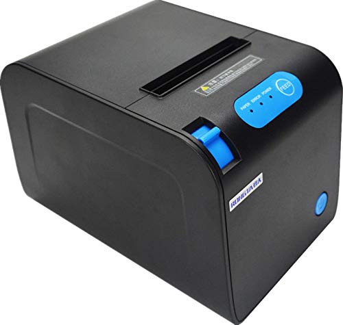 80MM POS Thermal Receipt Printer - USB Serial Ethernet Port POS Thermal Receipt Printer Compatible 80mm Thermal Paper Rolls - 250mm/sec High-Speed Printing with ESC/POS Print Commands (Black)