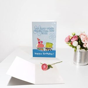 Funny 25th Birthday Card, Cute 25th Birthday Greeting Card for Women Men, Sponge Bob and Patrick Star Meme Bday Card