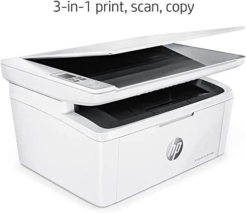 HP (Renewed) Laserjet Pro MFP M29W All-in-One Wireless Monochrome Laser Printer, White - Print Scan Copy - 1.0" Icon LCD Display, 19 ppm, 600 x 600 dpi, 8.5 x 11.69, Hi-Speed USB