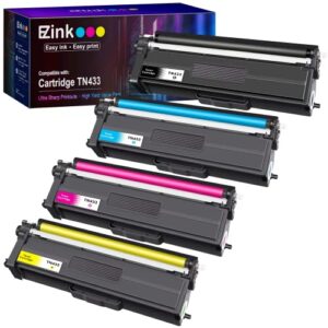 e-z ink (tm compatible toner cartridge replacement for brother tn-433 tn433 tn433bk tn431 compatible with hl-l8260cdw hl-l8360cdw mfc-l8610cdw mfc-l8900cdw (black, cyan, magenta, yellow, 4 pack)