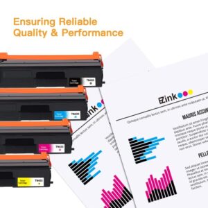 E-Z Ink (TM Compatible Toner Cartridge Replacement for Brother TN-433 TN433 TN433bk TN431 Compatible with HL-L8260CDW HL-L8360CDW MFC-L8610CDW MFC-L8900CDW (Black, Cyan, Magenta, Yellow, 4 Pack)