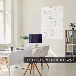 Simplified Dry Erase Wall Calendar for 3 Month Planning – Easy To Erase 30" x 45" Calendar for White Boards - The Perfect Planning Tool and Visual Organizer For Your Office & Home Wall