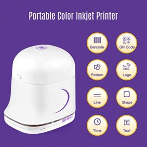 KXDFDC Portable Color Inkjet Printer Handheld Printer Support 1200dpi Connection