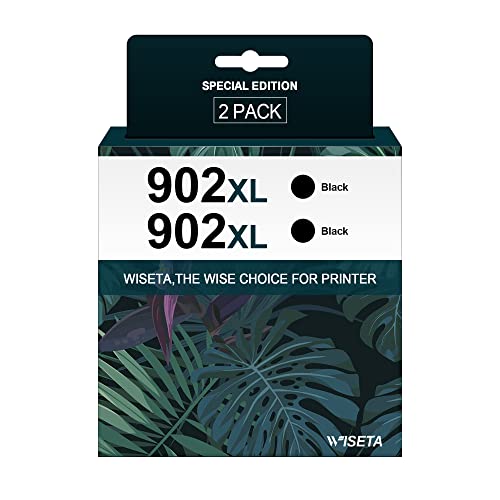 902XL Black Ink Replacement for HP 902XL 902 XL Work with Officejet Pro 6978 6960 6962 6968 6954 6958 6950 6951 6970 Printers (902XL Black Ink Cartridges, 2 Black)