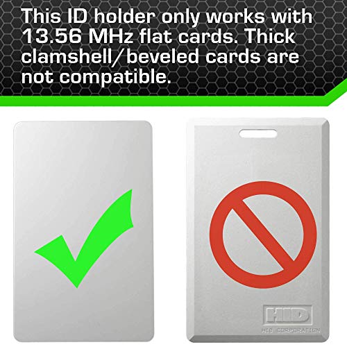 ID Stronghold - RFID Blocking Secure Badge Holder - Duolite 2 Card ID Holder - Poly Carbonate - Heavy Duty Hard Plastic ID Badge Holder - USA Molded and Assembled - FIPS 201 Approved - Black