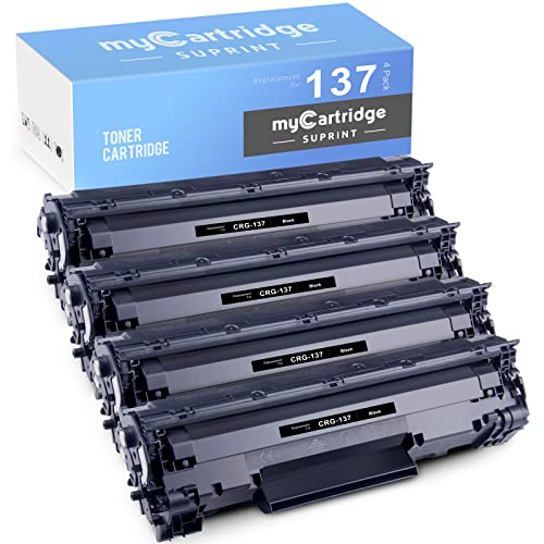 MYCARTRIDGE SUPRINT 137 Black Toner Cartridge Compatible Toner Cartridge Replacement for Canon 137 CRG137 9435B001AA use with ImageClass MF236n MF232w MF216n LBP151dw D570 Printer 4 Pack CRG-137