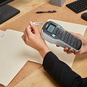 Dymo LabelManager 160 Label Maker | Handheld Label Printer with QWERTY Keyboard | Includes Black & White D1 Label Tape (12mm) | for Home & Office