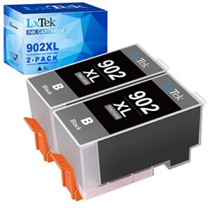 lxtek compatible ink cartridge replacement for hp 902xl 902 compatible with officejet 6978 6968 6962 6954 6975 printers (2 pack)